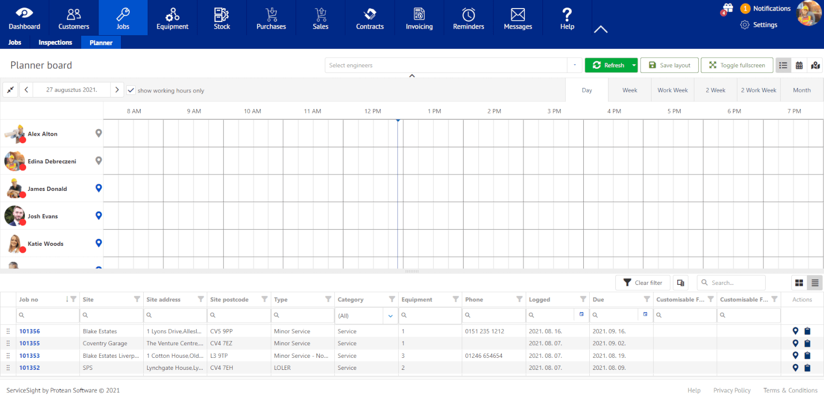 Drag and Drop Planner Board and Planner Map | Protean Software